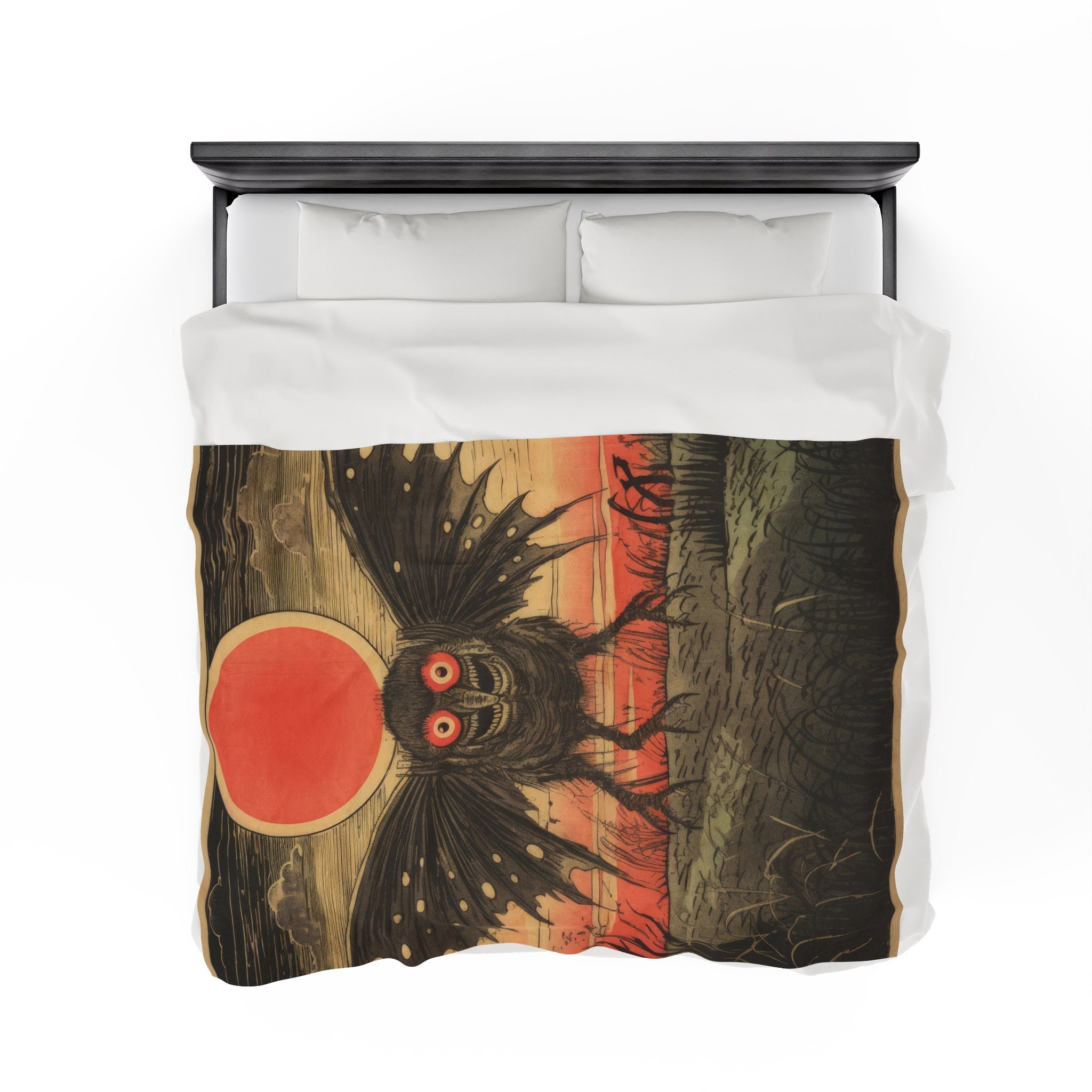 Mothman Plush Throw Blanket Cryptid Home Decor Mothman Decorative Throw ...