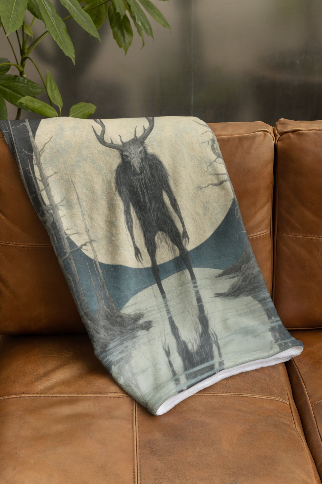 Wendigo Plush Throw Blanket - Horror Themed Home Decor - Unique Gift ...