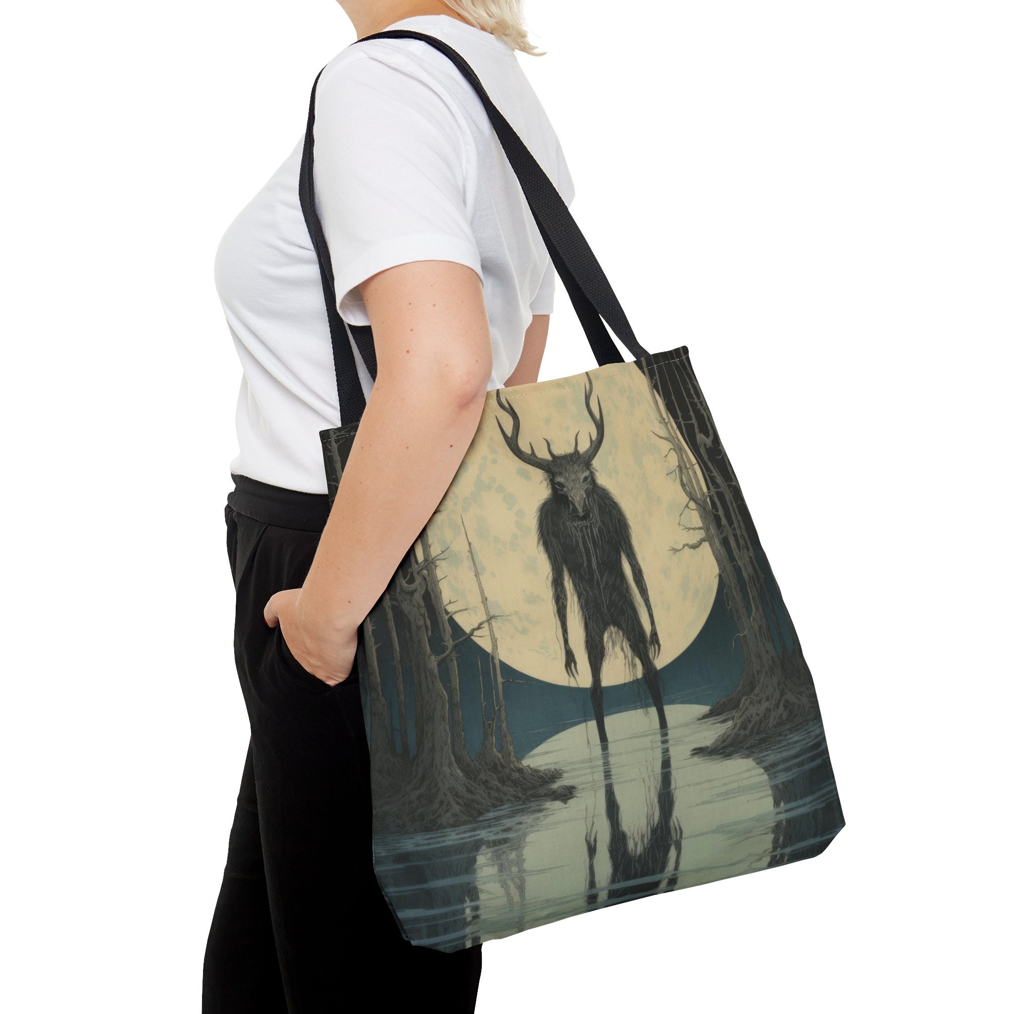 Wendigo Tote Bag Cryptid Ukiyo-e Bag Native American Folklore Themed ...