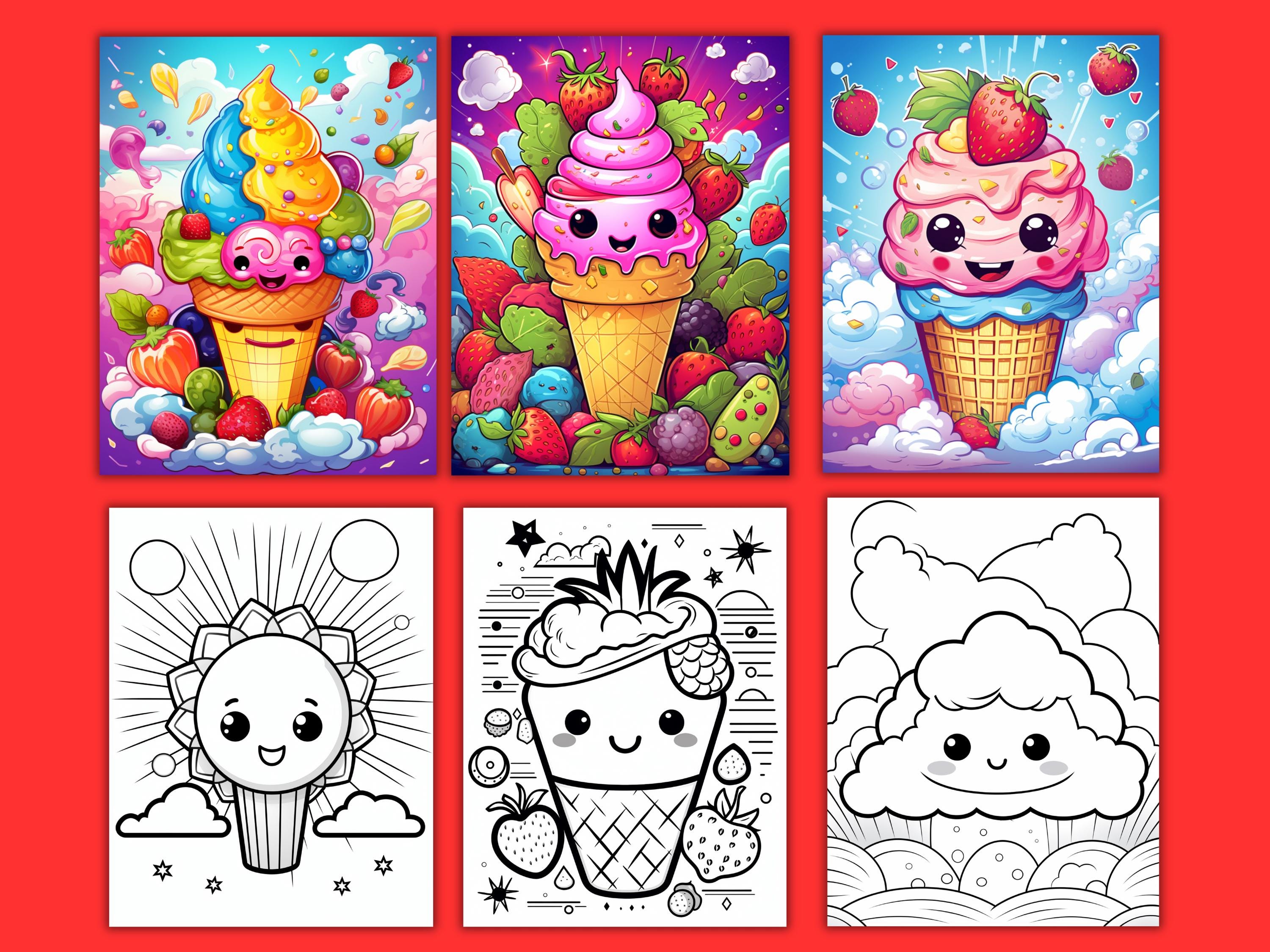 Best Seller 200 Cute Kawaii Summer Coloring Pages for Kids & Adults ...