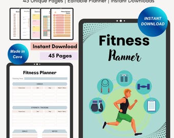 Workout Tracker Printable, Daily Exercise Log, Fitness Journal, Workout ...