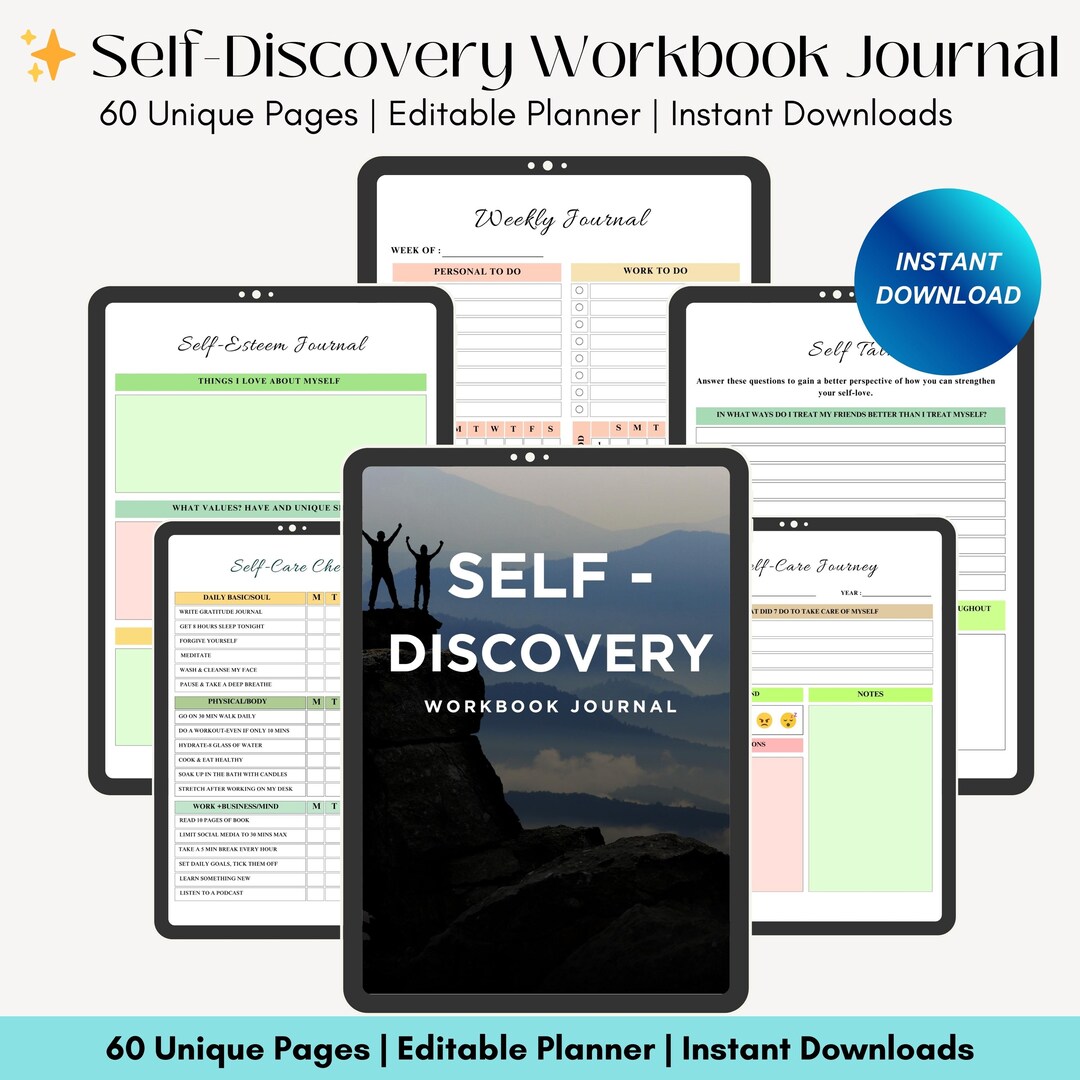 Self-discovery Workbook Journal: Emotional Growth Prompts (PDF) - Etsy