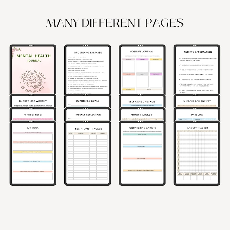 Mental Health Journal Bundle for Commercial Use Printable Journal and ...