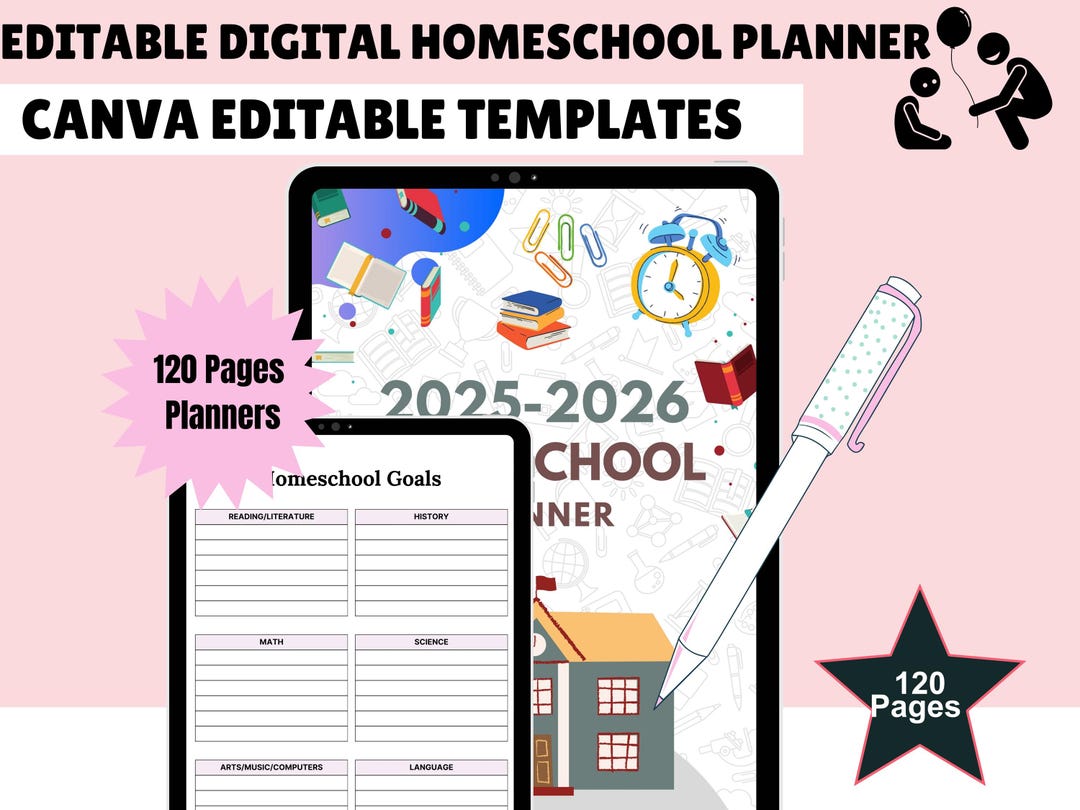 2025-2026 Homeschool Planner: Digital Daily & Weekly Organizer (PDF ...