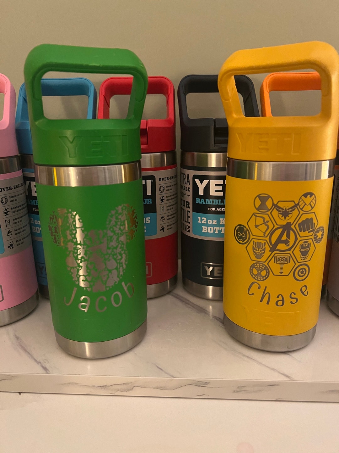 Kids Personalized Yeti; Avengers or Disney. 12oz Laser Engraved. Disney ...