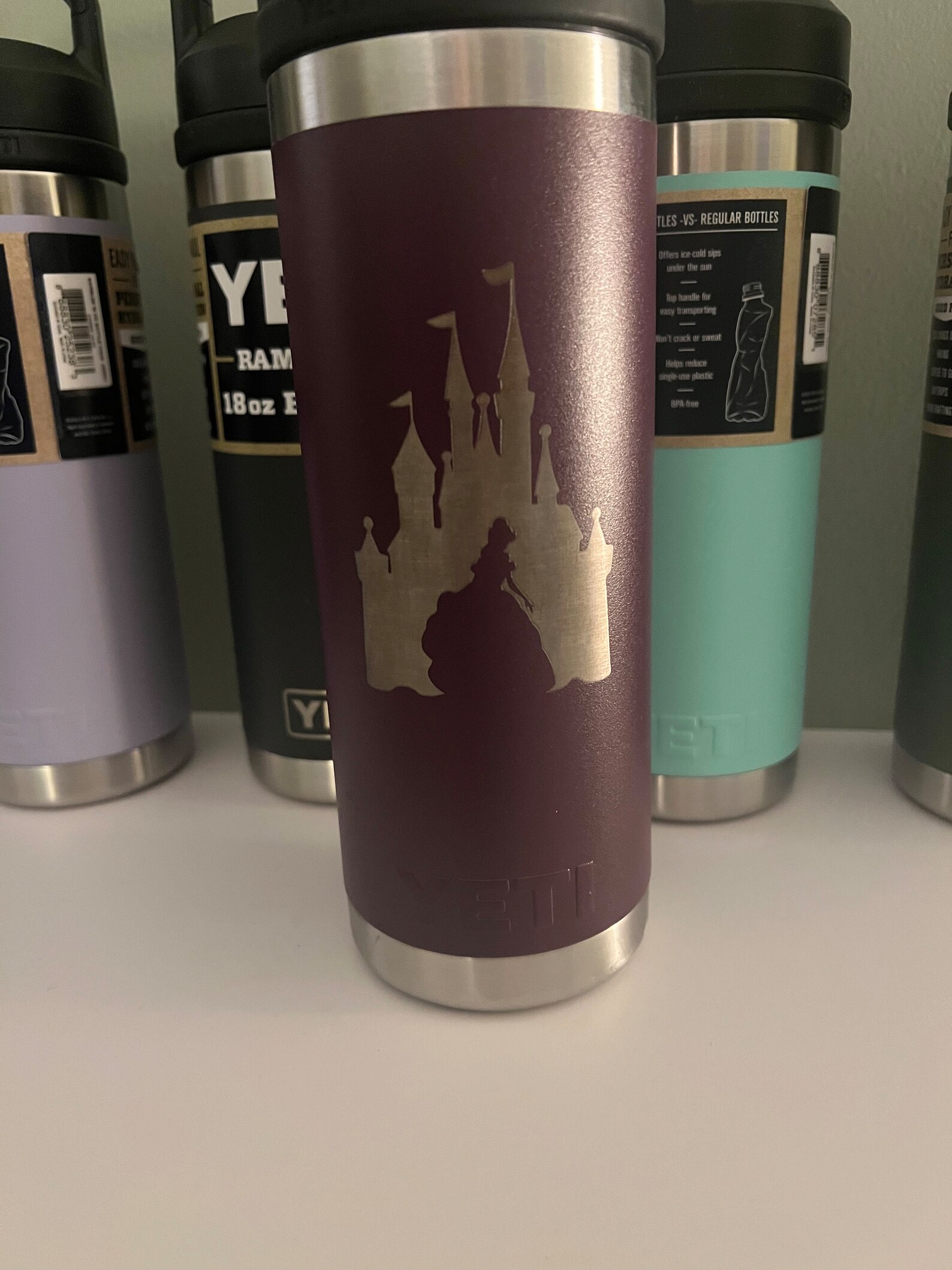 Yeti Personalized Engraved Water Bottle With Princess of Your Choice ...