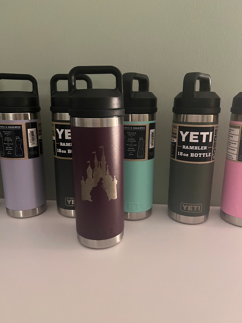 Yeti Personalized Engraved Water Bottle With Princess of Your Choice ...