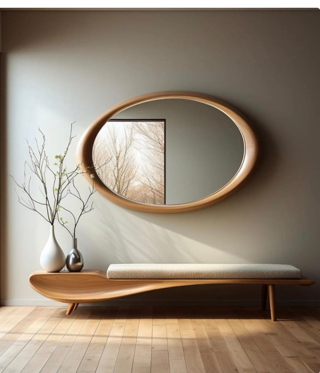 Solid Wood Entryway Bench Rustic Shoe Bench for Hallway Minimal ...