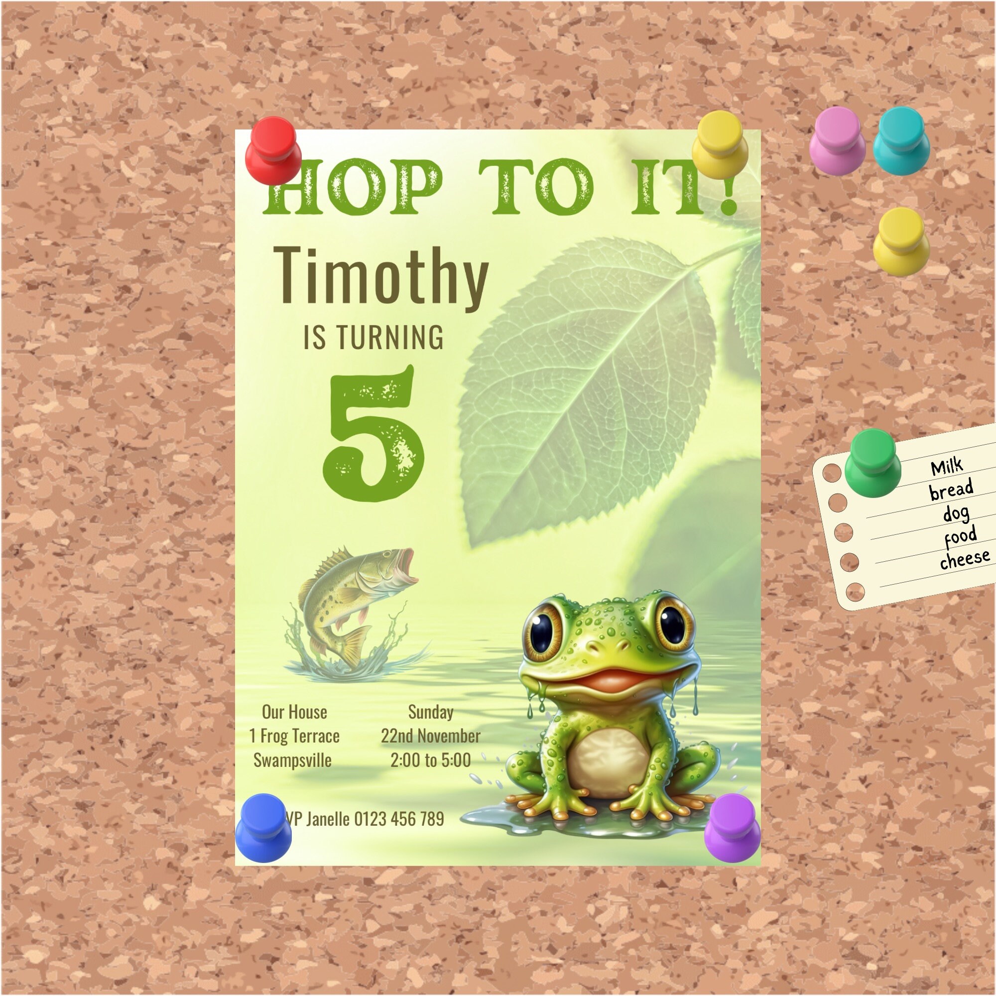 Editable Frog Birthday Invitation, Frog Birthday Invitation Template ...