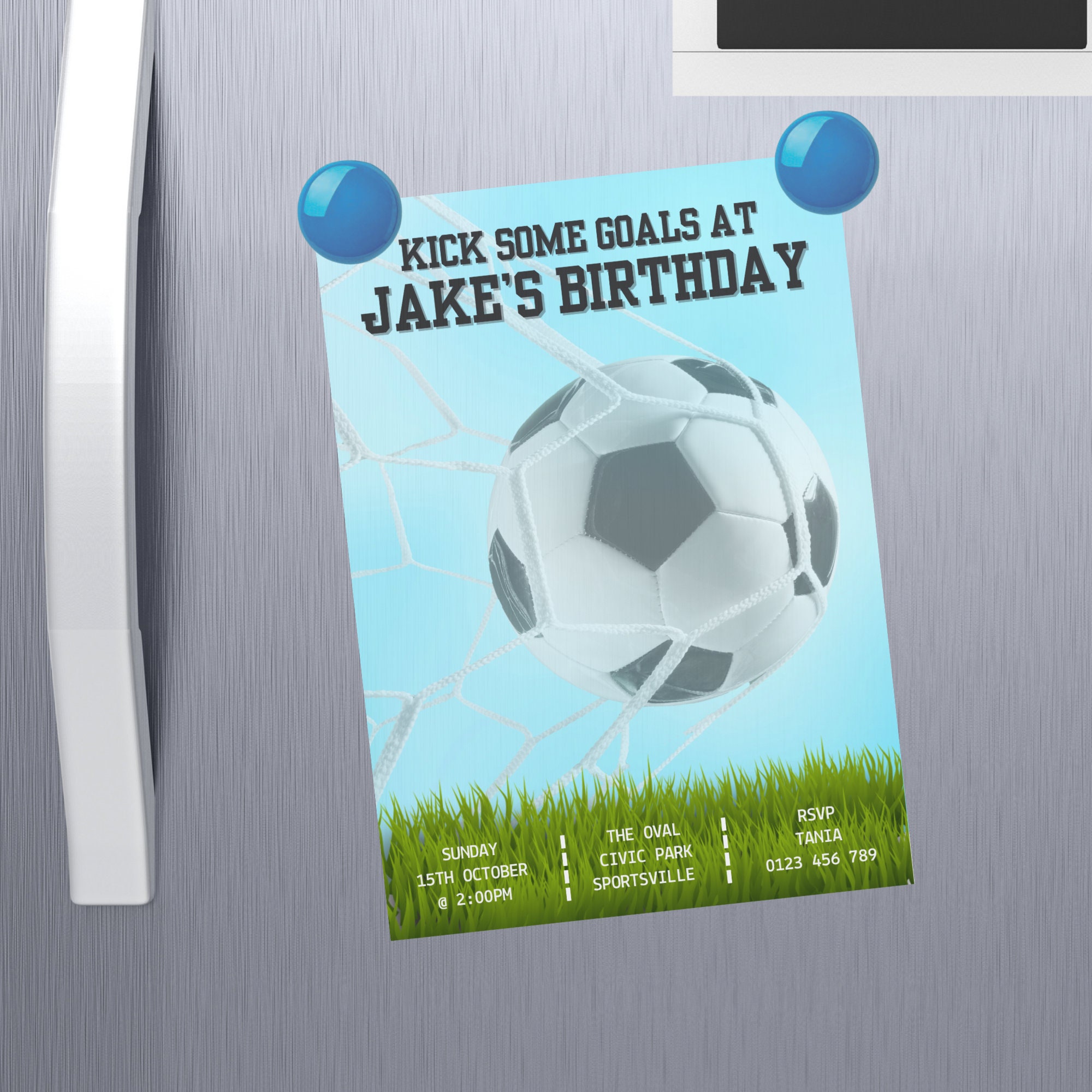 Editable Soccer Birthday Invitation Template Football - Etsy