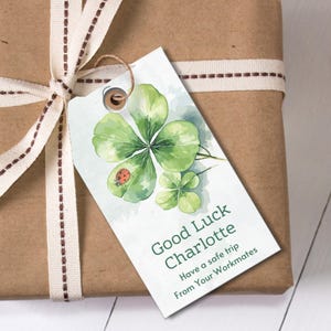 Editable Good Luck Tag Template, Going Away Tag, Lucky Tag, Editable ...