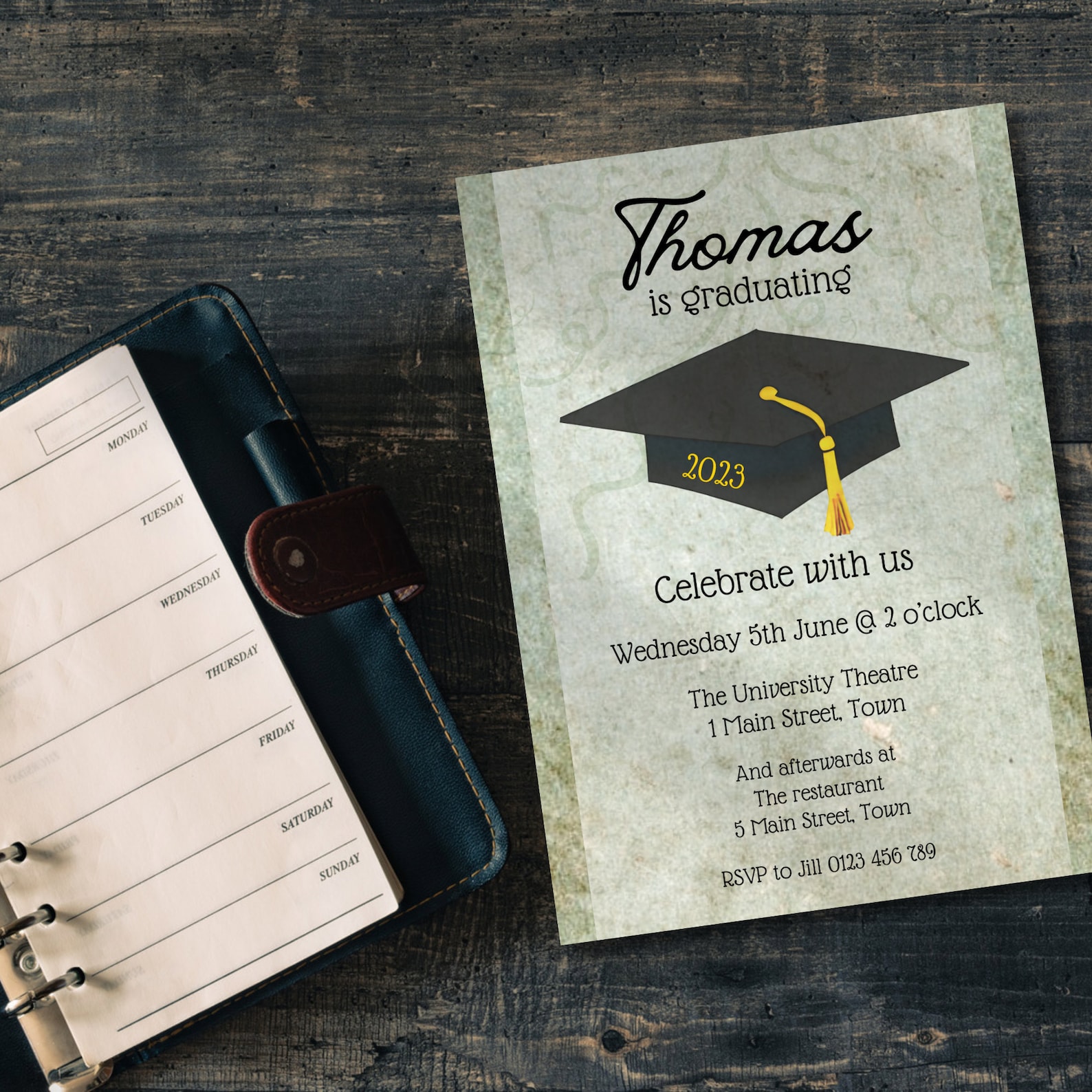 Editable Graduation Invitation Template, School Graduation, University ...