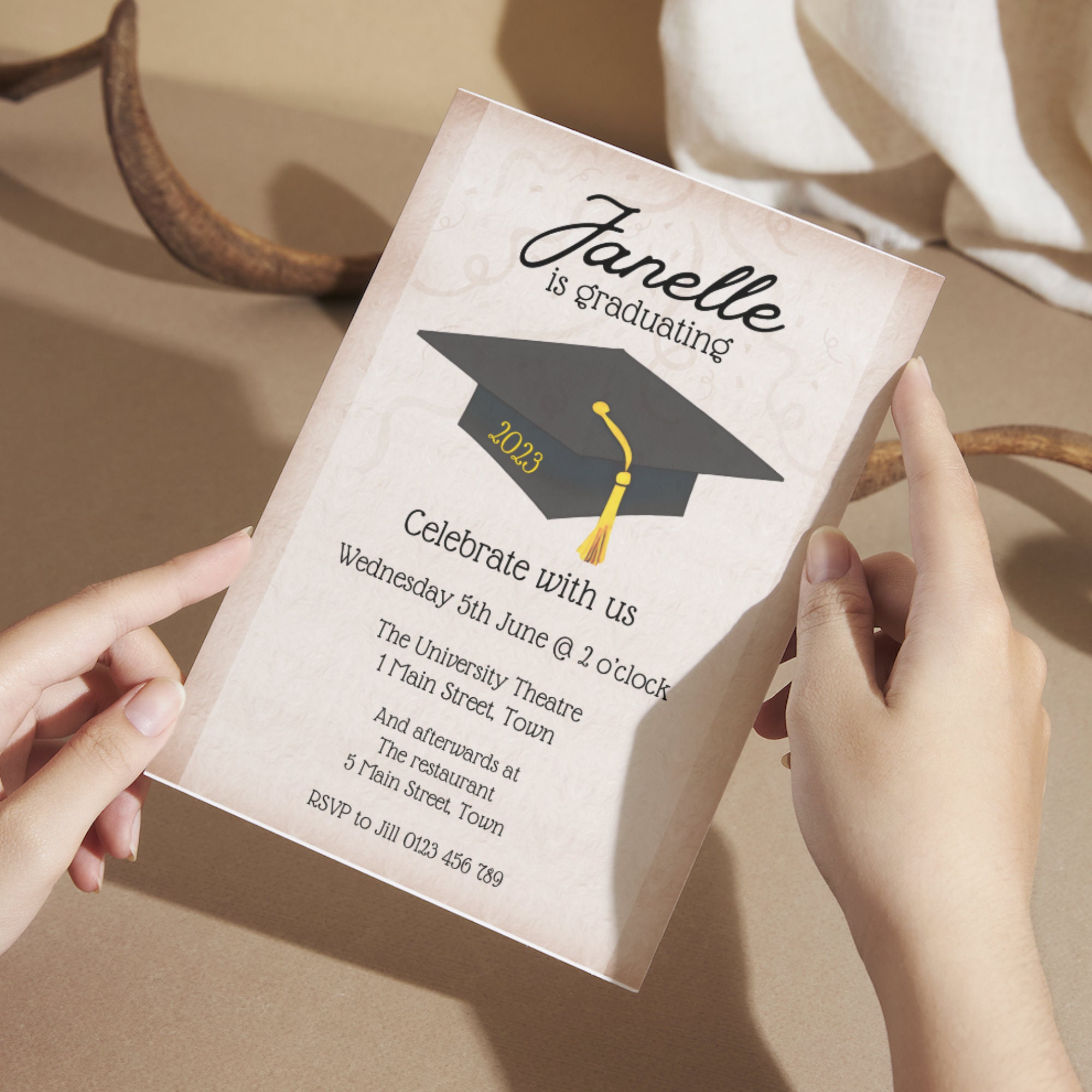 Editable Graduation Invitation Template School Graduation - Etsy