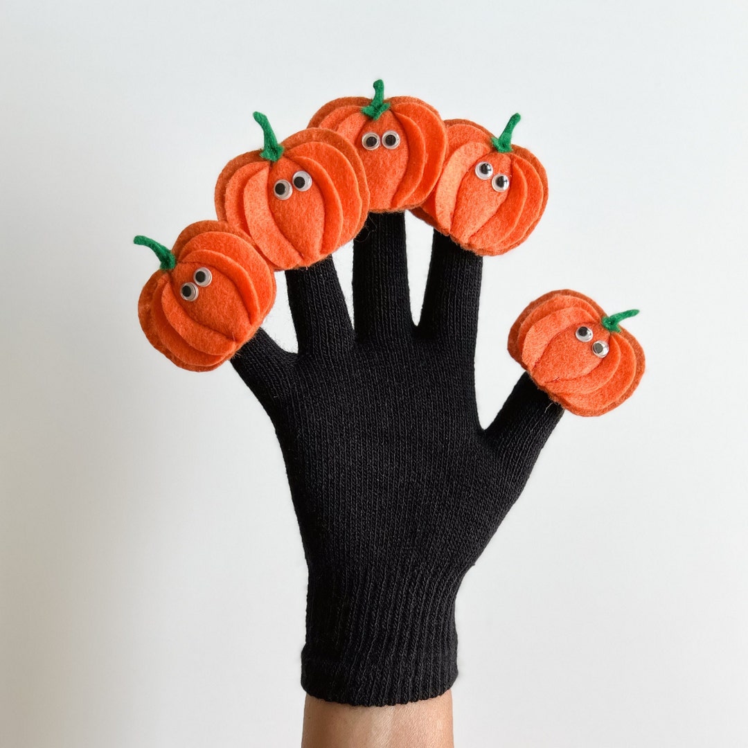 Felt Pumpkin Finger Puppets: Halloween Story Time Toy - Etsy