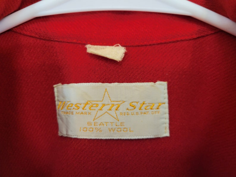 Vintage 1960s Western Star Seattle Red Wool 49er '49 Jacket Mother of ...