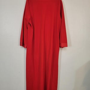 Vintage 1970s Penneys Robe Jcpenney Red Velour Long Robe Women's L Side ...