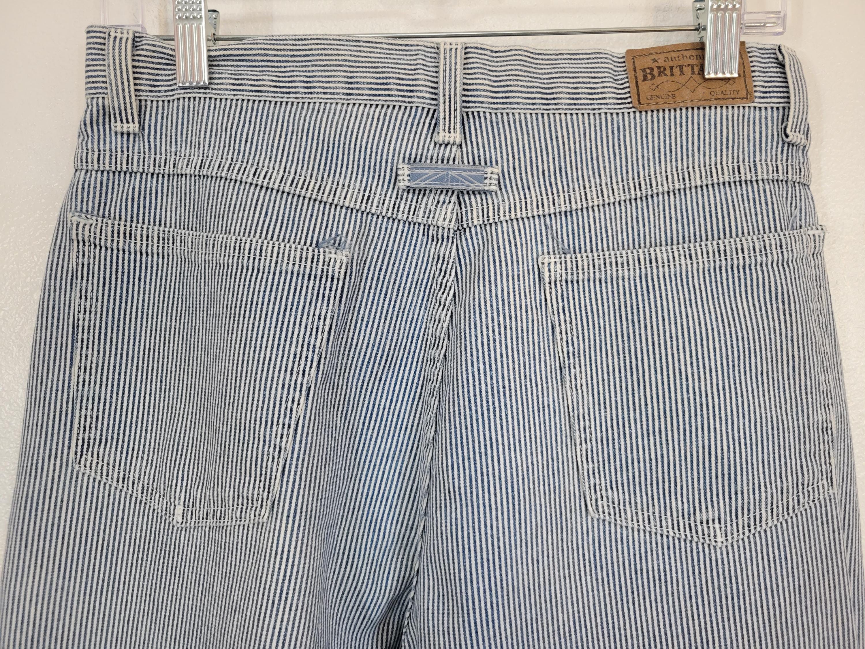 Vintage 1990s Brittania Blue/white Pinstripe Cotton Train Engineer ...