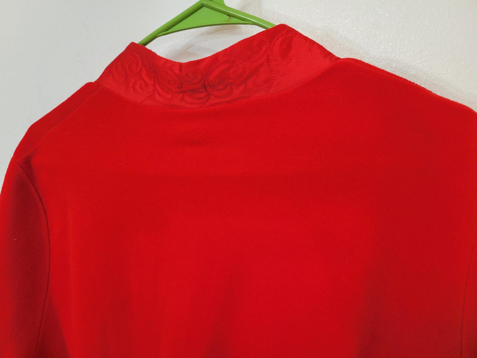 Vintage 1970s Penneys Robe Jcpenney Red Velour Long Robe Women's L Side ...