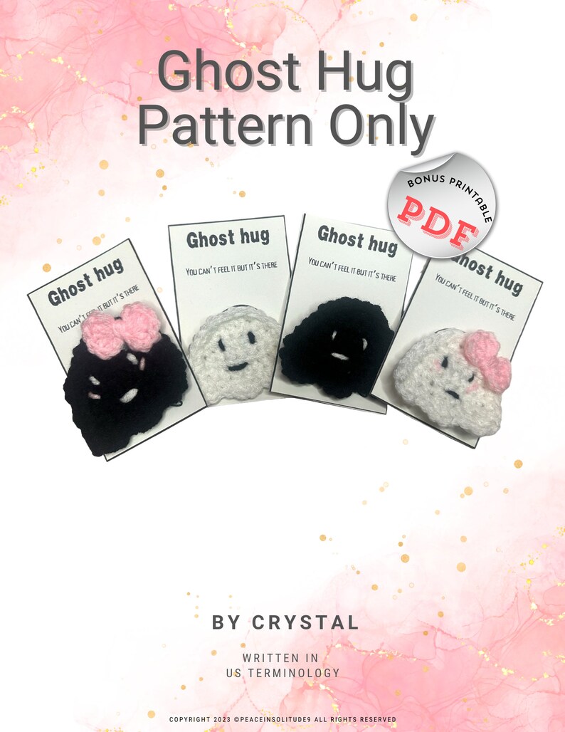Ghost Hug Pattern Only With Printable Tag - Etsy