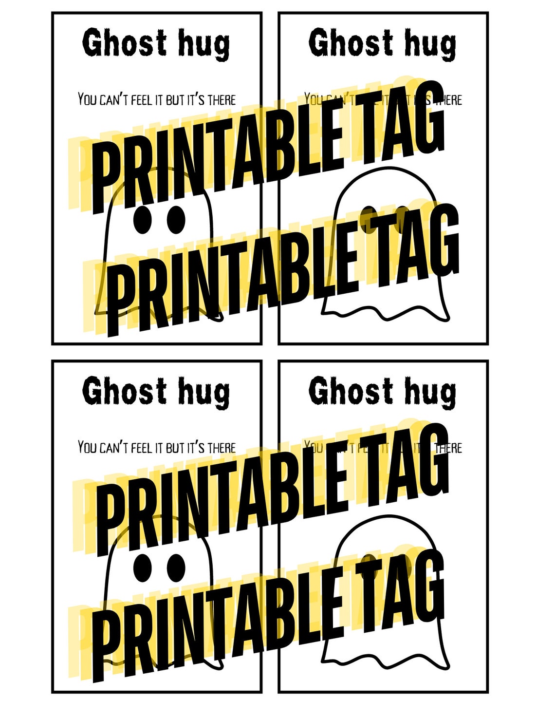Ghost Hug Pattern Only With Printable Tag - Etsy