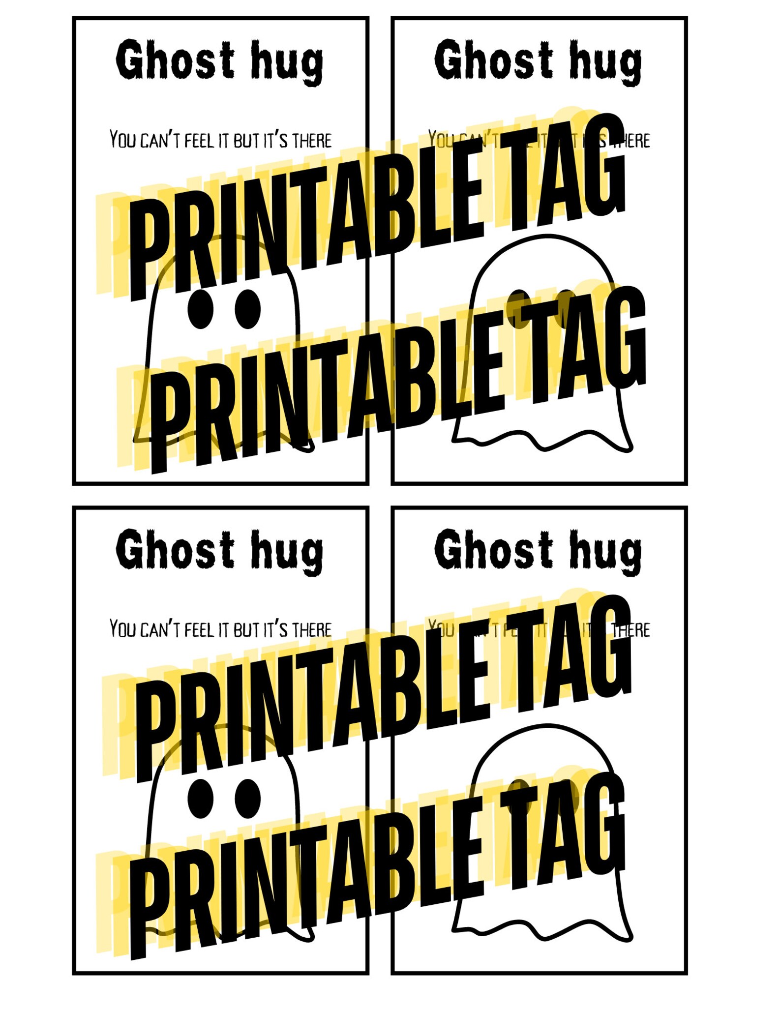 Ghost Hug Pattern Only With Printable Tag - Etsy