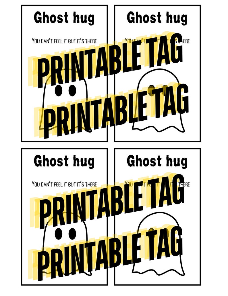 Ghost Hug Pattern Only With Printable Tag - Etsy