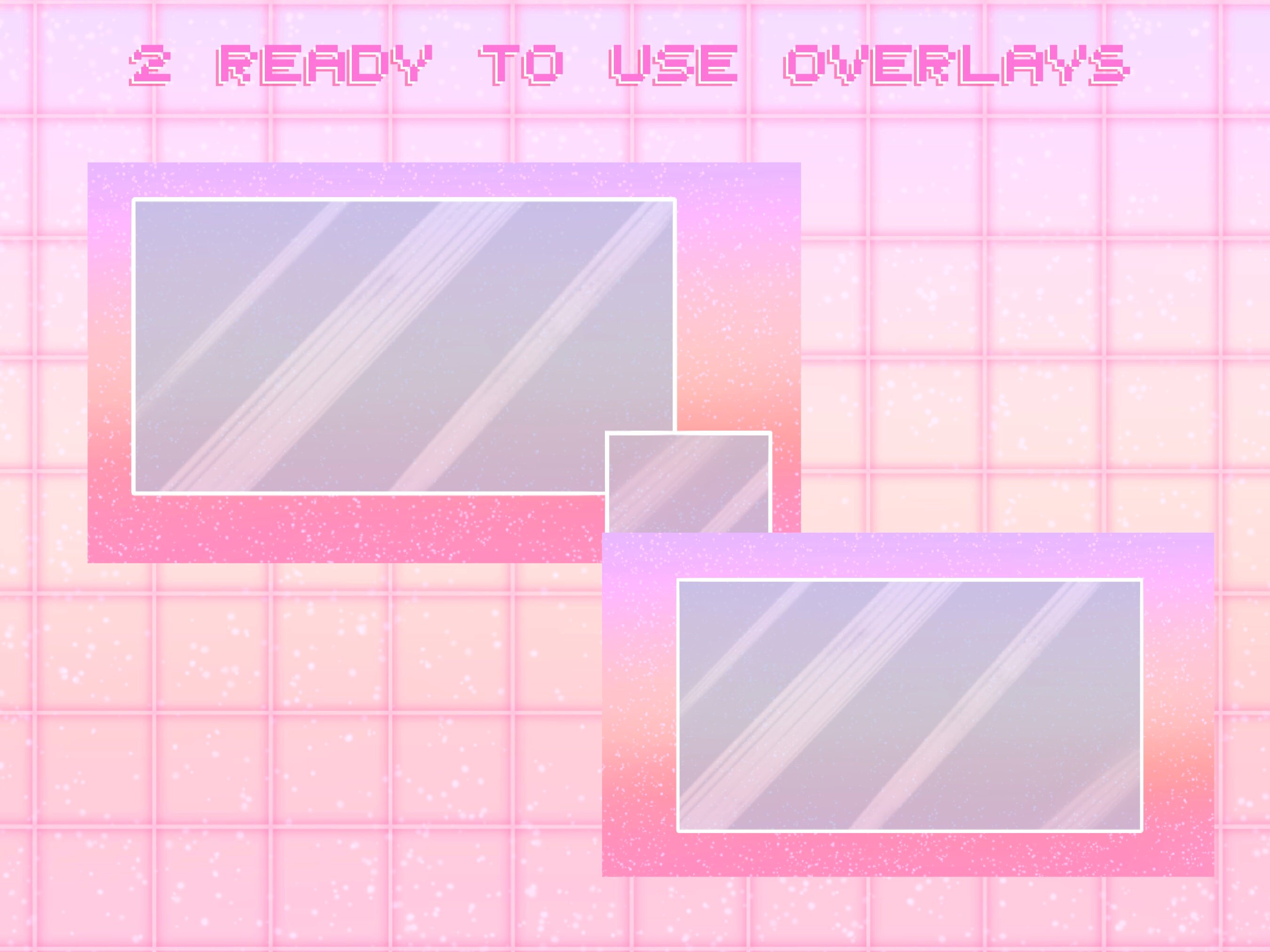 Pink Stream Overlay Package, Sparkle Theme - Etsy