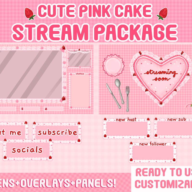 Cake Overlay Twitch - Etsy