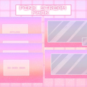 Pink Stream Overlay Package, Sparkle Theme - Etsy
