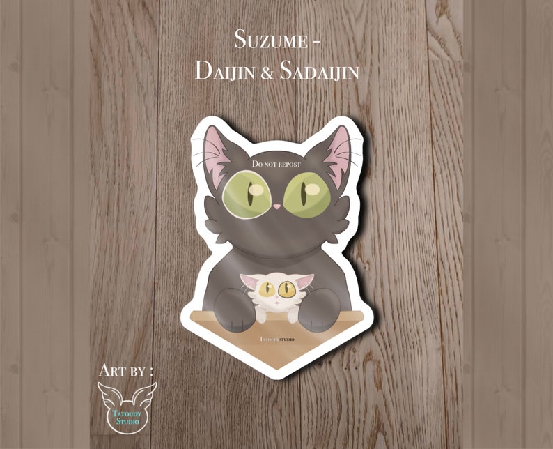Sticker of Daijin & Sadaijin Inspired of Suzume - Etsy
