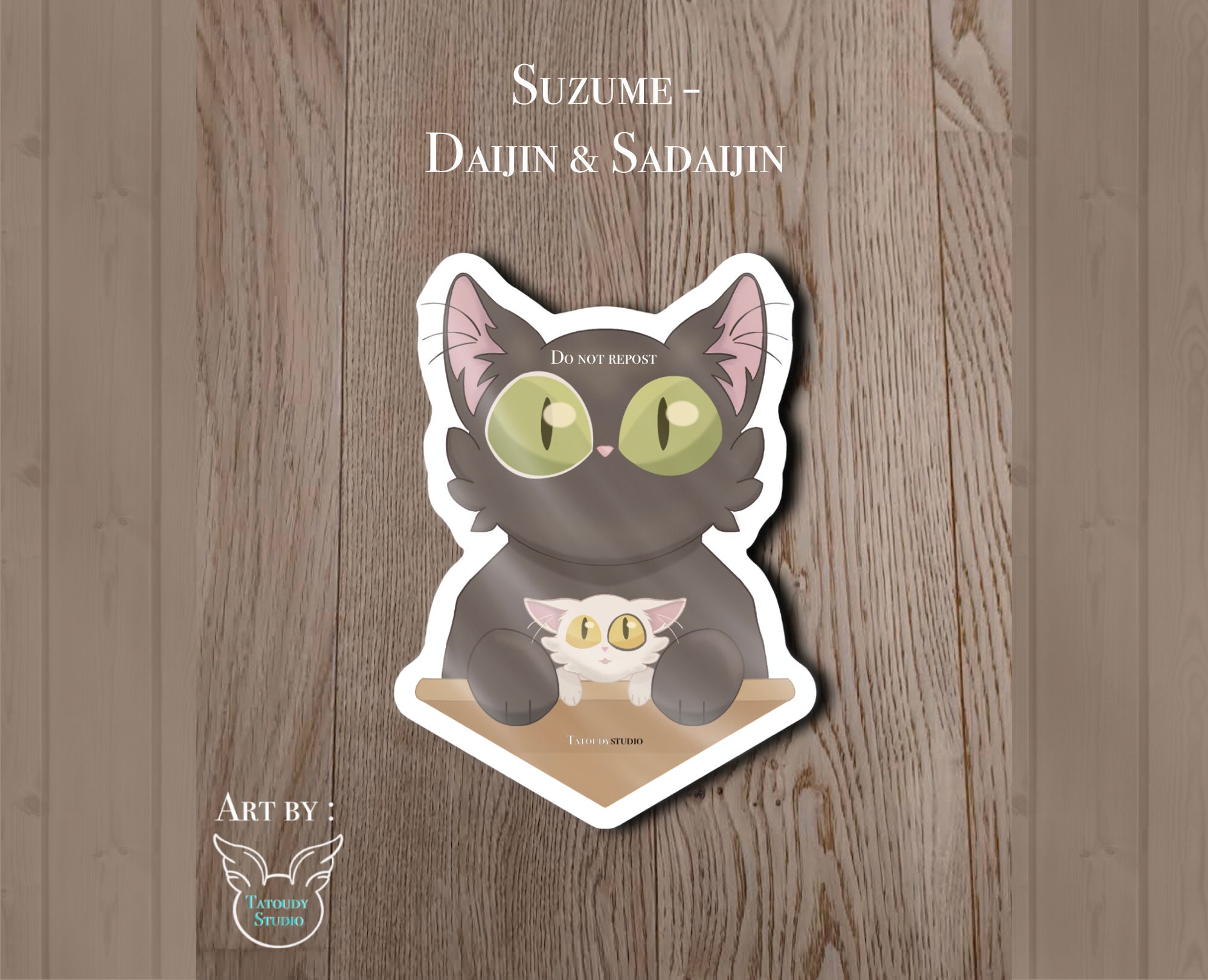 Sticker of Daijin & Sadaijin Inspired of Suzume - Etsy