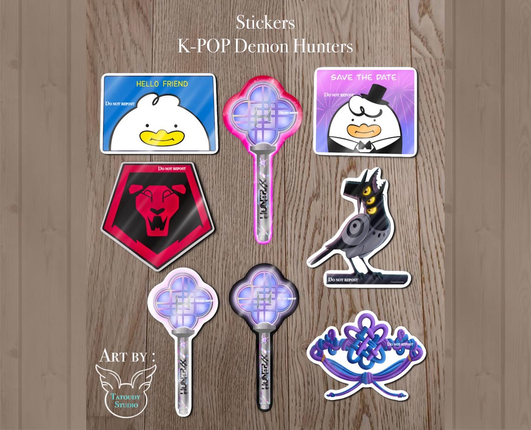 K-POP Demon Hunters Inspired Stickers | Holographic and Glossy Vinyl - Etsy