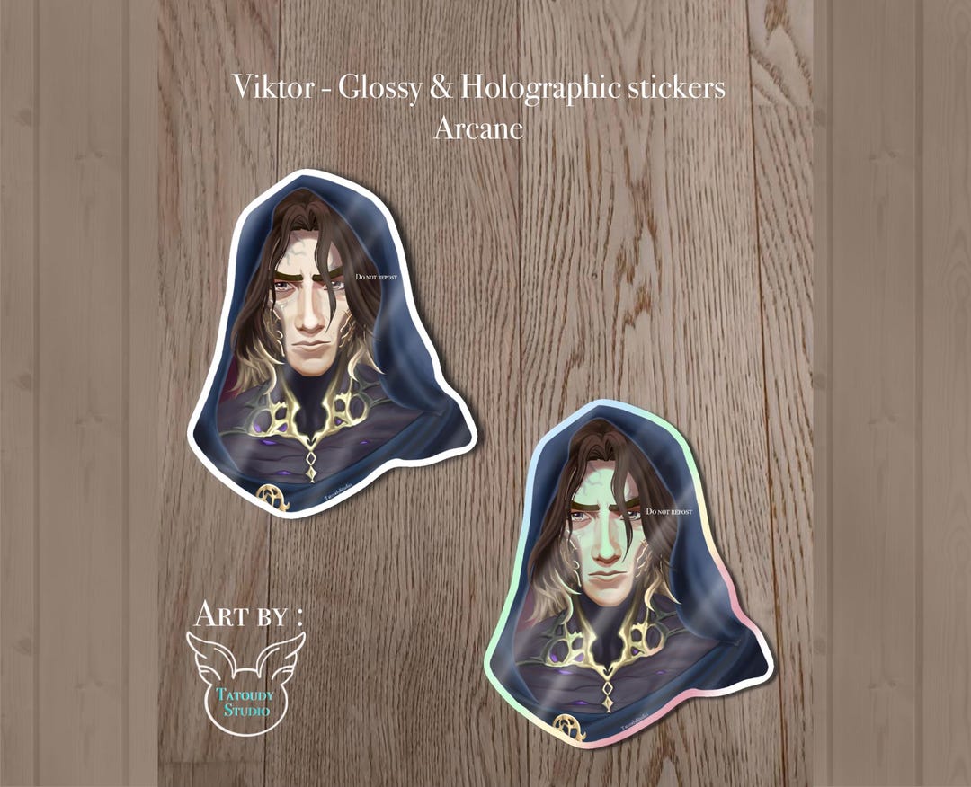 Glossy and Holographic Viktor Sticker - Inspired of Arcane (fan Art) - Etsy