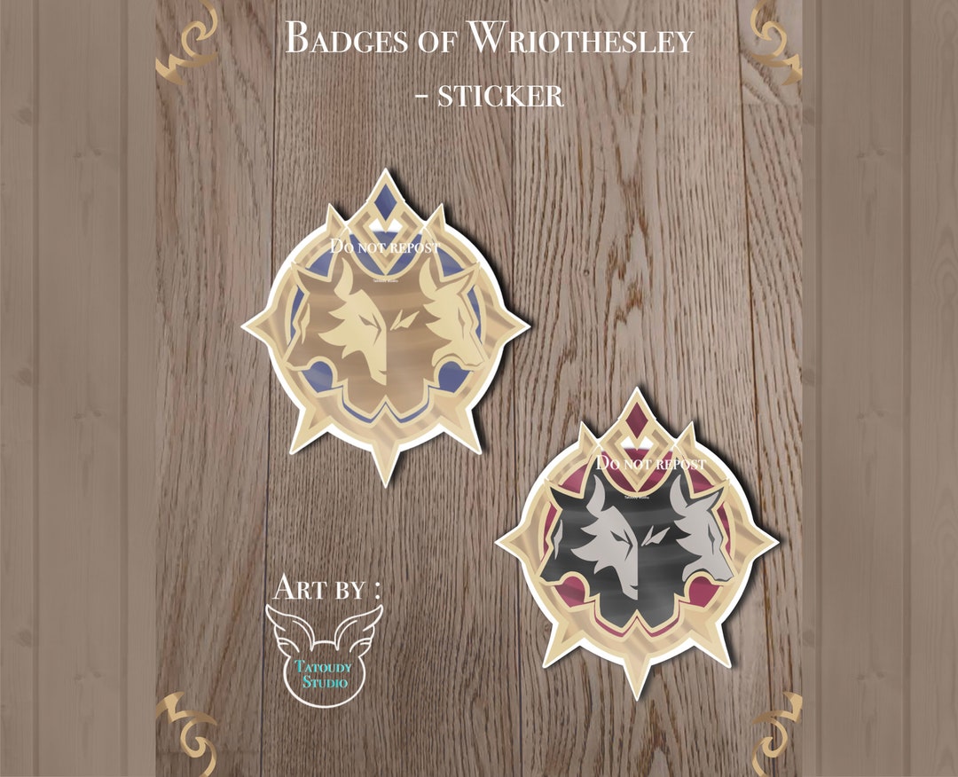 Sticker of Wriothesley's Badges Genshin Impact - Etsy
