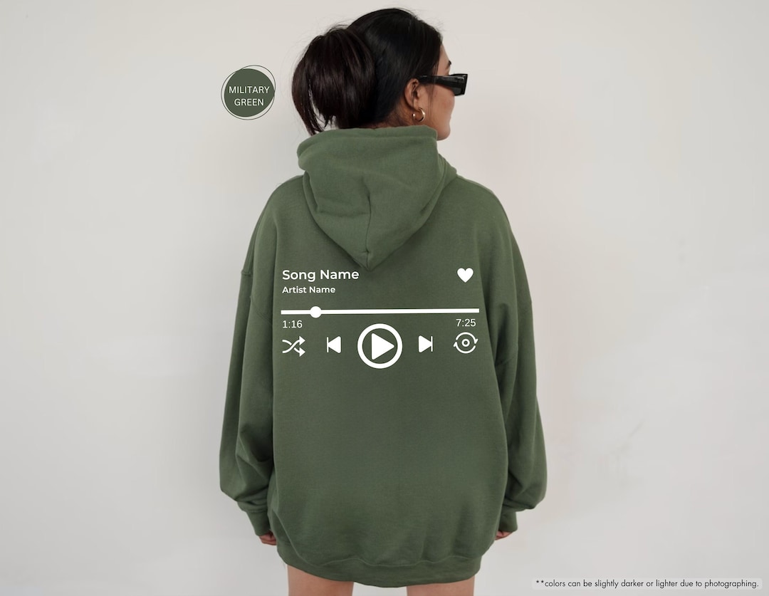 Custom Song Name Hoodie, Music Lover Sweatshirt, Custom Artist Name ...