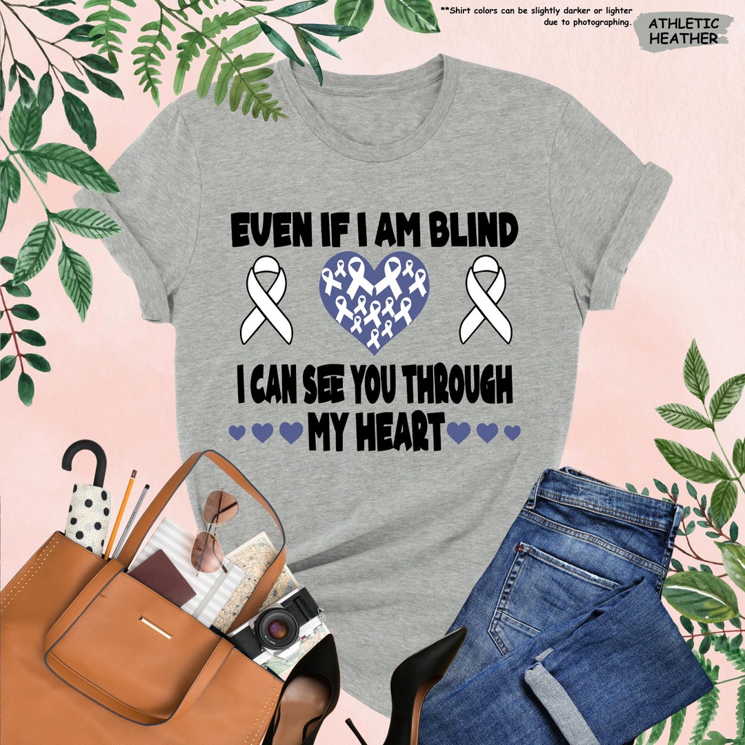 Blindness Awareness Shirt, Blindness Warrior Shirt,white Ribbon Shirt ...