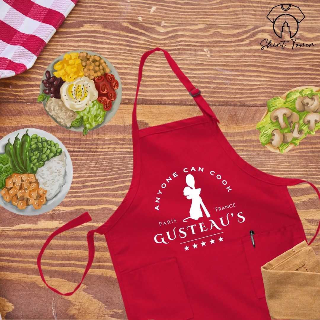 Anyone Can Cook Gusteau's Apron, Chef Apron, Cooking Apron, Baking ...