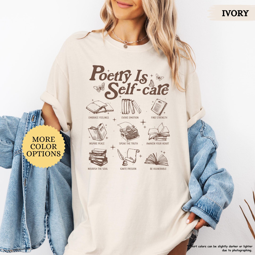 Comfort Colors Reading is Self Care Shirt, Poetry Shirt, Poetry Lover ...