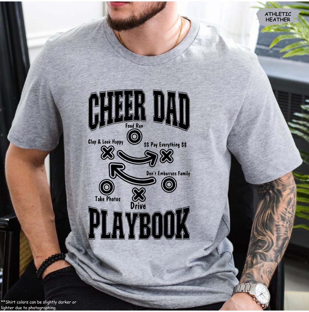 Funny Cheer Dad Shirt, Cheer Dad Playbook Shirt, Fathers Day Gift ...