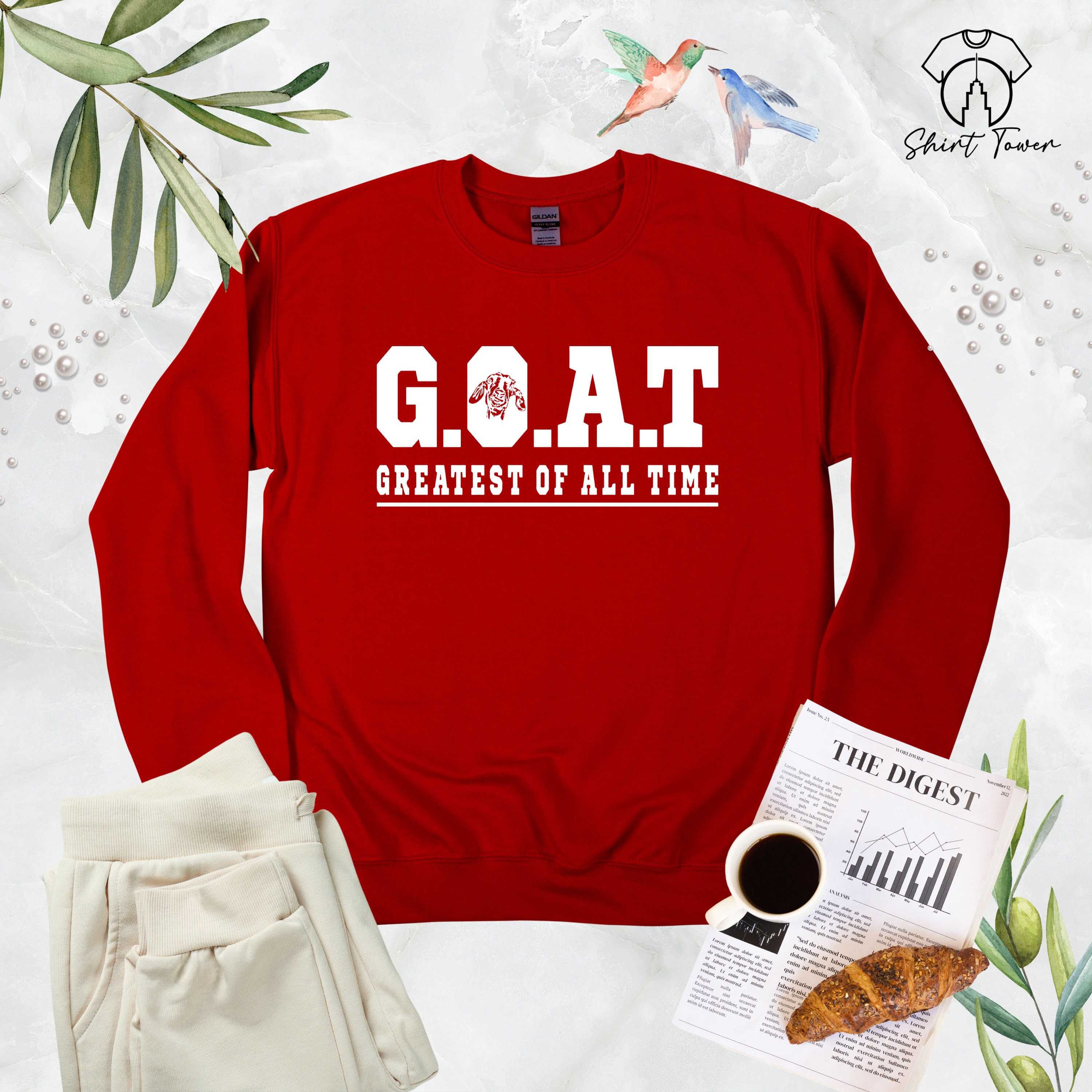 Goat Sweatshirt, the Greatest of All Time, Goat Sweater, Goat Gifts ...