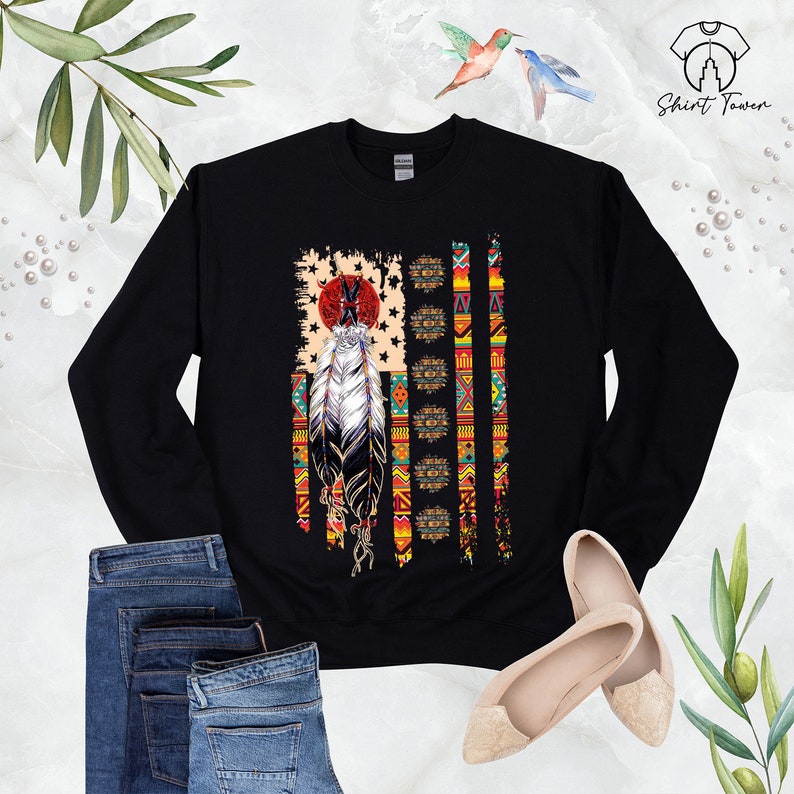 Native American Flag Sweatshirt, Native American Sweatshirt, Indigenous ...