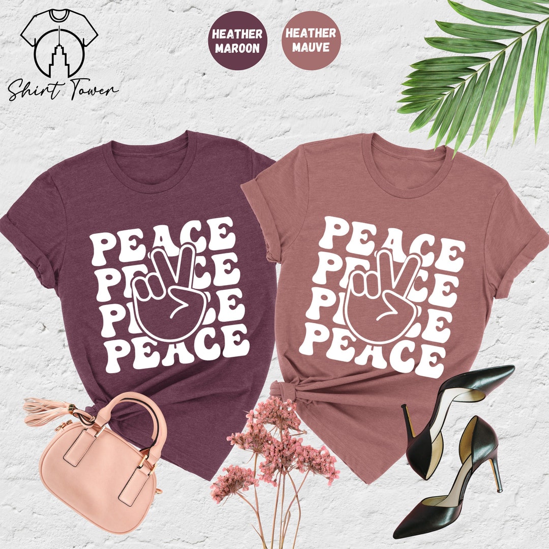 Peace Out Shirt, Peace Sign Shirt, Peace Hand Shirt,peace Gifts ...