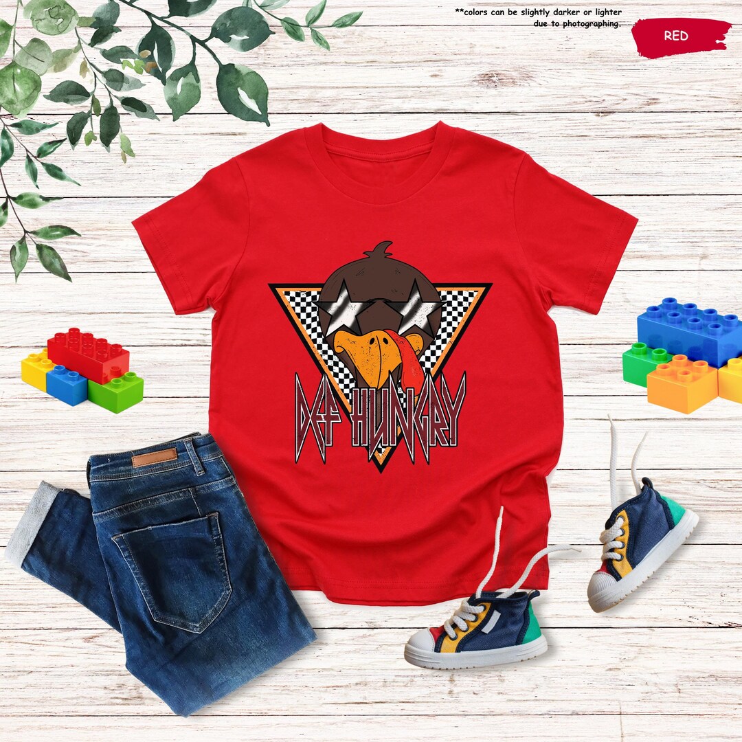Kids Def Hungry Shirt, Kids Thanksgiving Shirt, Thanksgiving Toddler ...