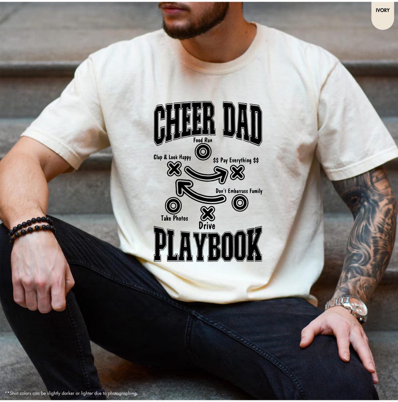 Funny Cheer Dad Shirt, Cheer Dad Playbook Shirt, Fathers Day Gift ...