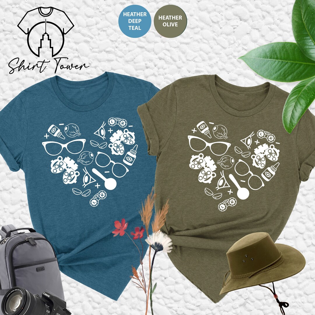 Optometry Heart Shirt, Optician Shirt, Optometry Gifts, Optometry Shirt ...