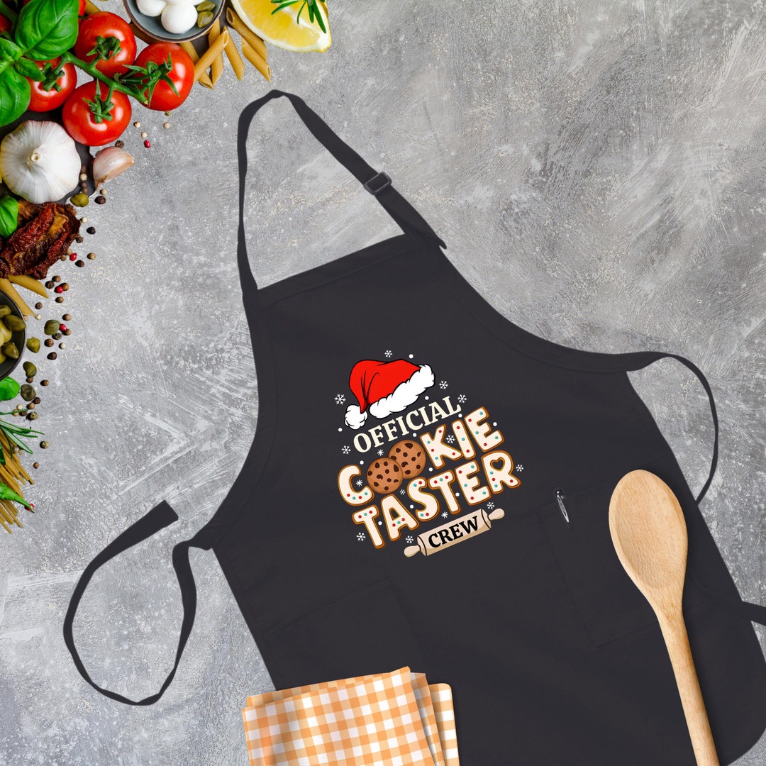 Christmas Cookie Taster Crew Apron, Matching Christmas Apron, Christmas ...