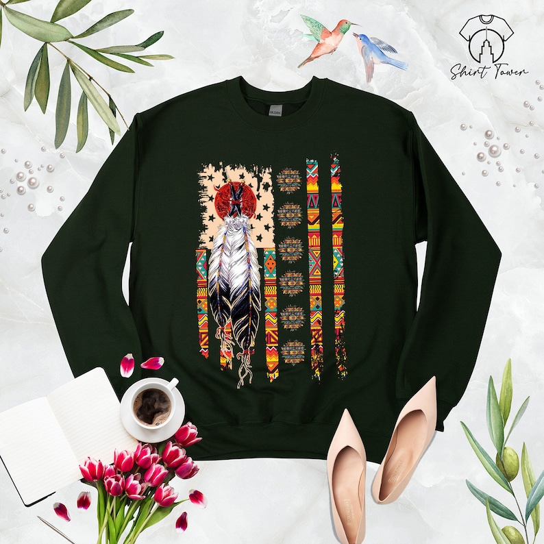 Native American Flag Sweatshirt, Native American Sweatshirt, Indigenous ...