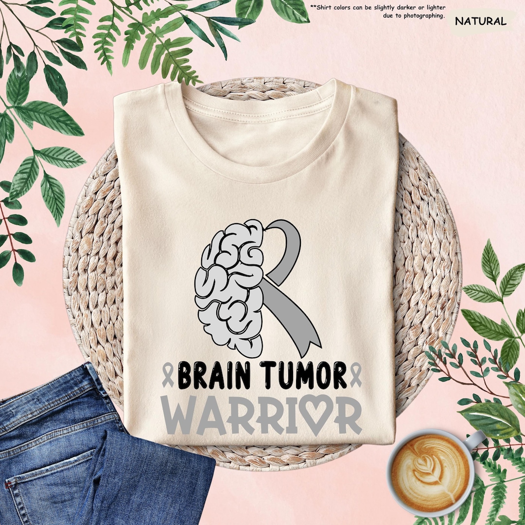 Brain Tumor Warrior Shirt, Brain Cancer Awareness Shirt, Brain Cancer ...