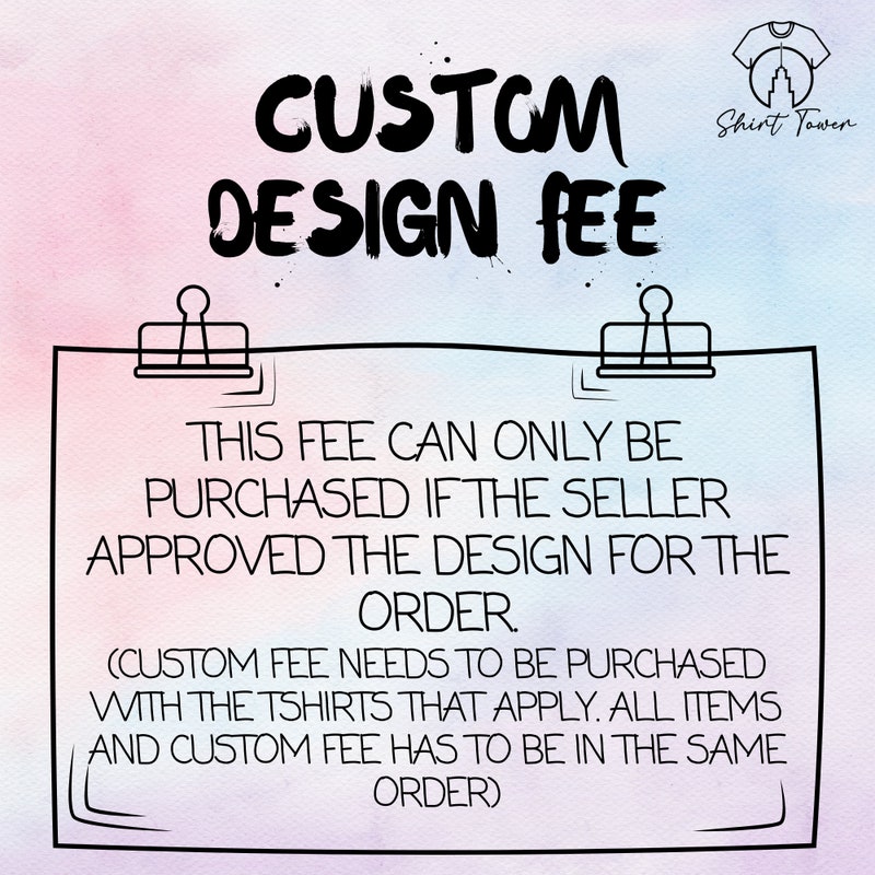 Custom Shirt Design Fee - Etsy
