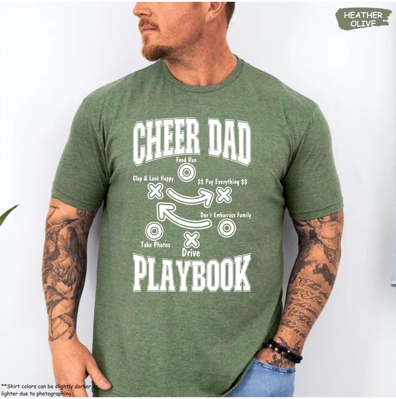 Funny Cheer Dad Shirt, Cheer Dad Playbook Shirt, Fathers Day Gift ...